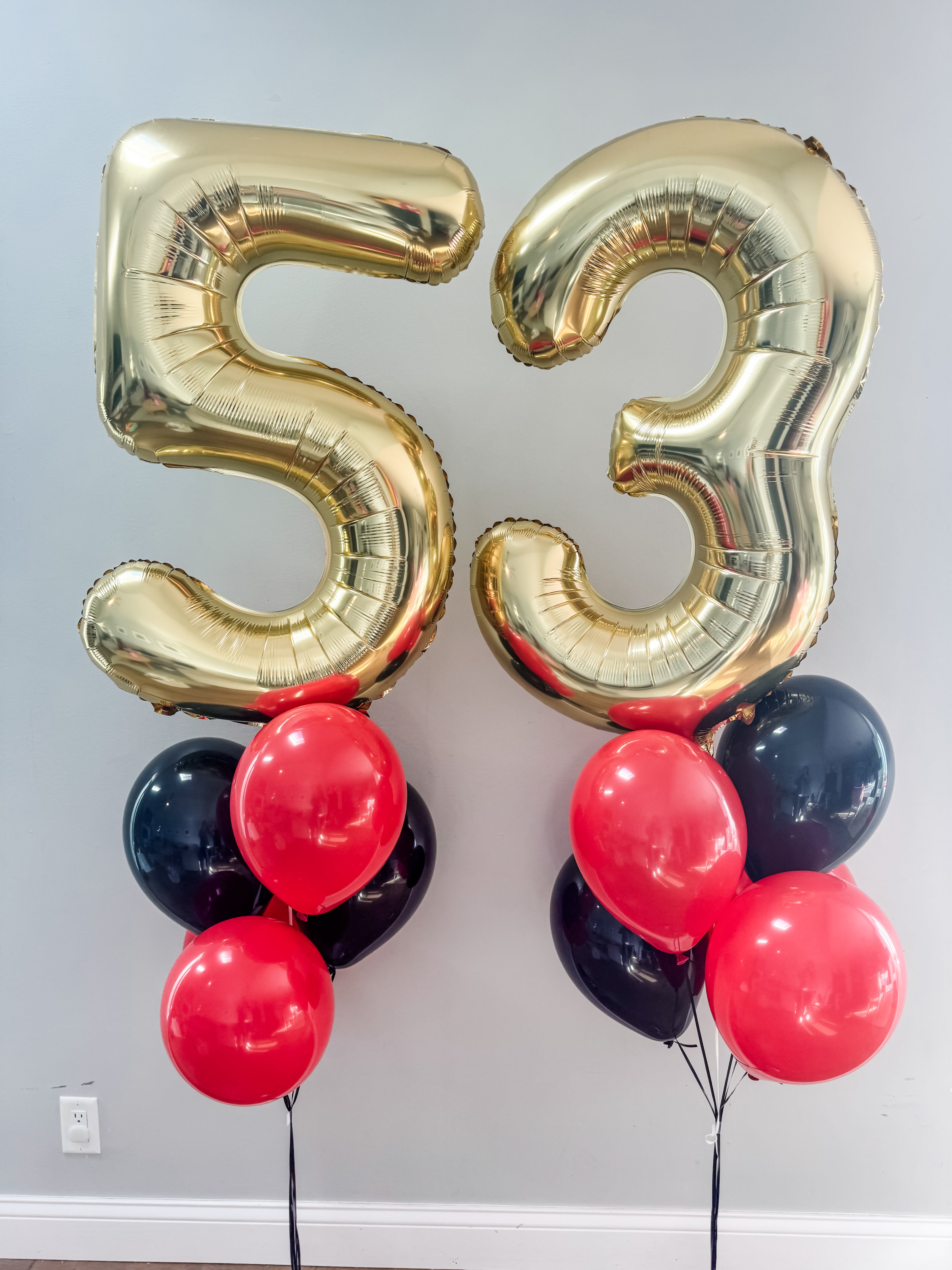 Foil Number Helium Balloon Bouquet – Merrymint Celebration Boutique ...