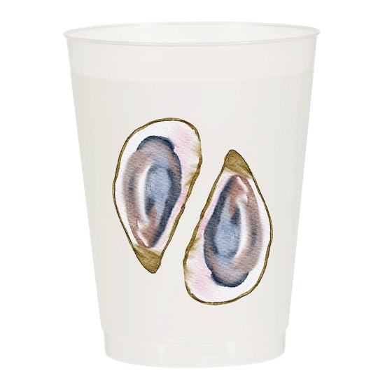Oyster Watercolor Reusable Cups – Merrymint Celebration Boutique ...